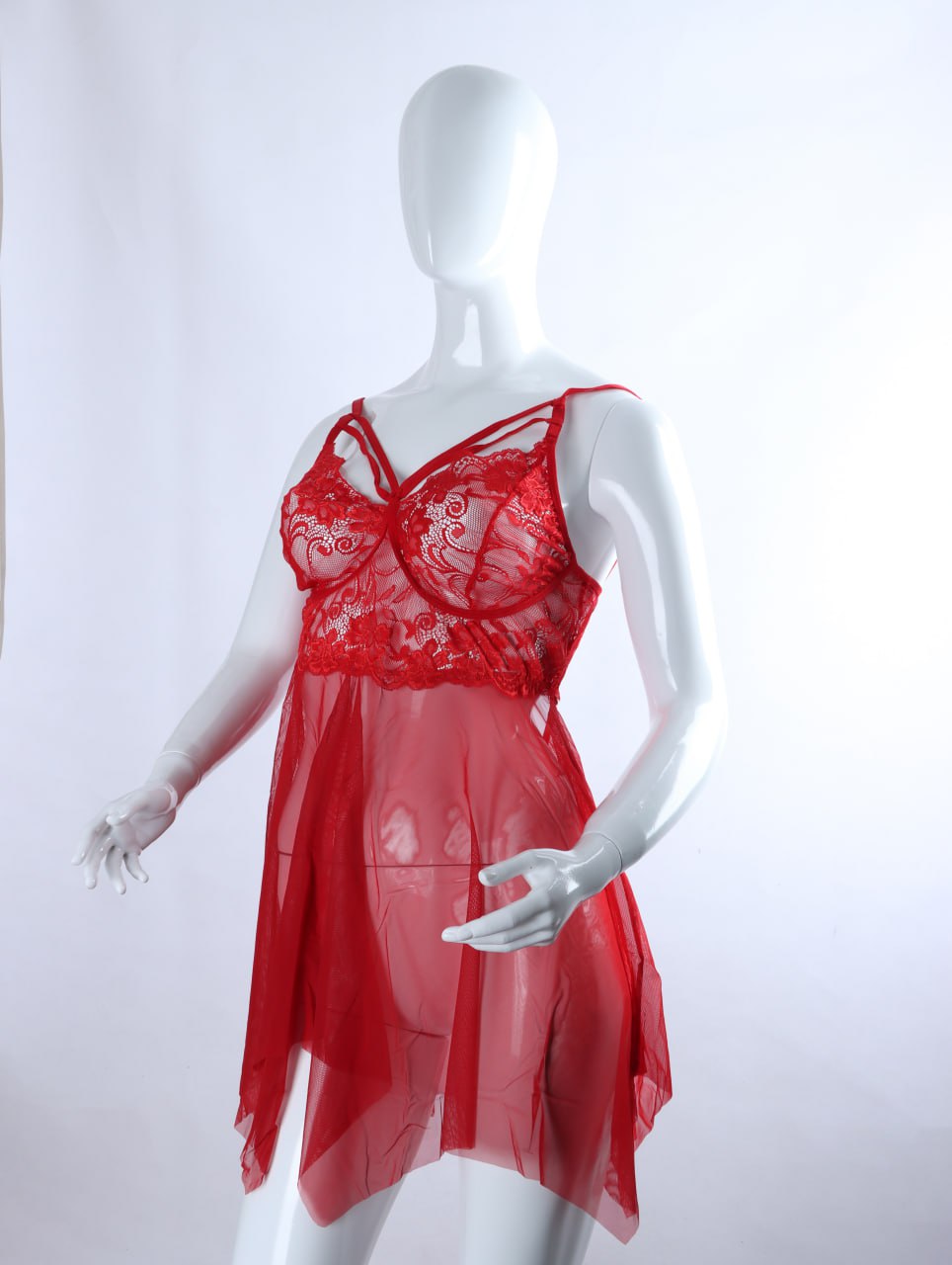 لباس خواب حریر زنانه سایز بزرگ 100380 - لباس زیر تنپوش